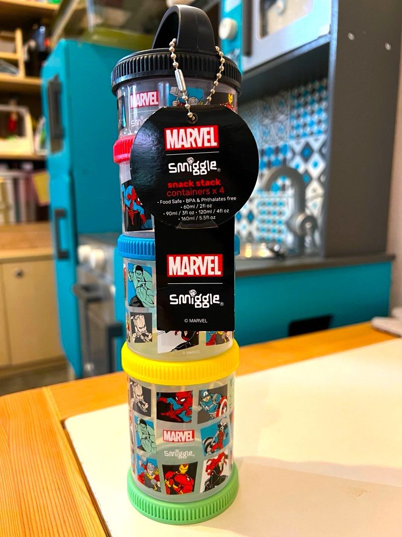 Smiggle Spider-Man Snack Stack Containers (Condition 10/10), Furniture ... Smiggle Spider-Man Snack Stack Containers (Condition 10/10), Furniture ...