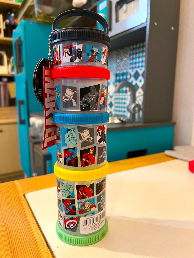 Smiggle Spider-Man Snack Stack Containers (Condition 10/10), Furniture ... Smiggle Spider-Man Snack Stack Containers (Condition 10/10), Furniture ...
