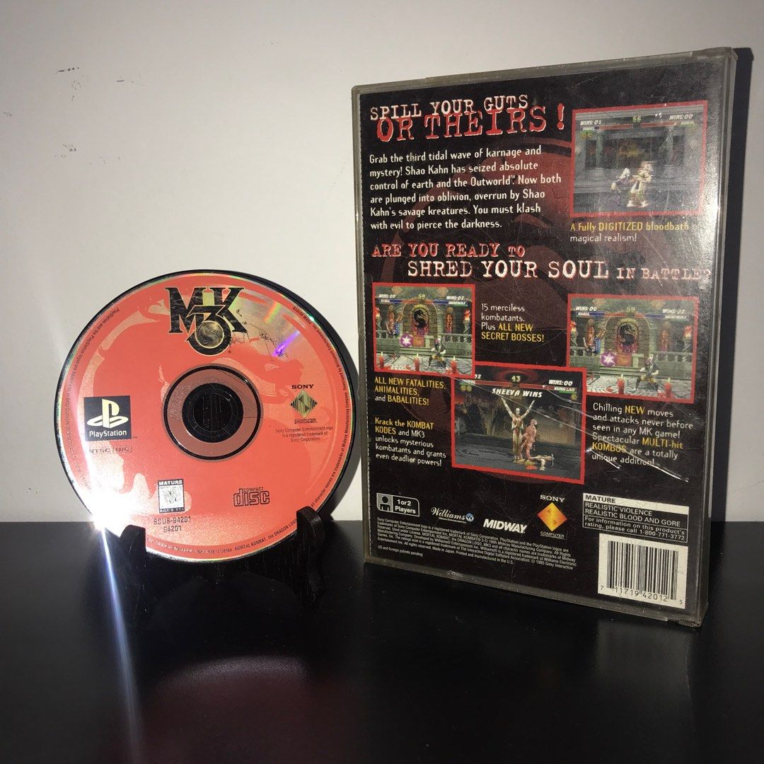 Sony Playstation Mortal Kombat 3 Rare 1995 Long Box Edition Original ...
