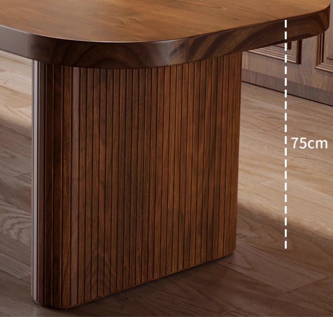 SOVON Rustic Solid Wood Dining Table, Furniture & Home Living ...