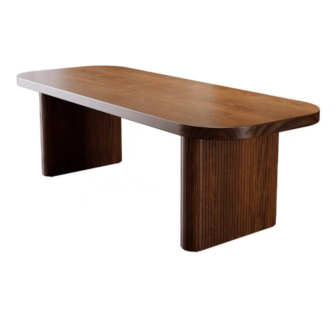 SOVON Rustic Solid Wood Dining Table, Furniture & Home Living ...