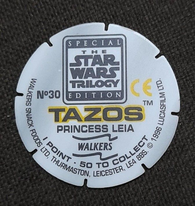 Star Wars x Tazos Token - Princess Leia, Hobbies & Toys, Collectibles ...