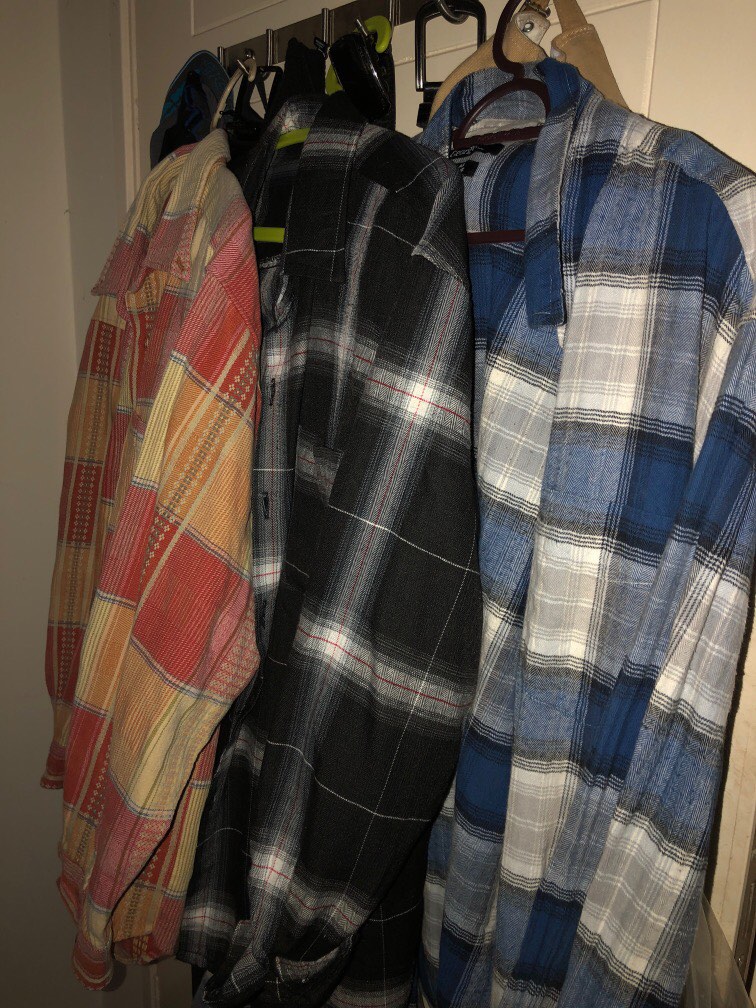 Three coloured Flannels, Men's Fashion, Tops & Sets, Formal Shirts on ...