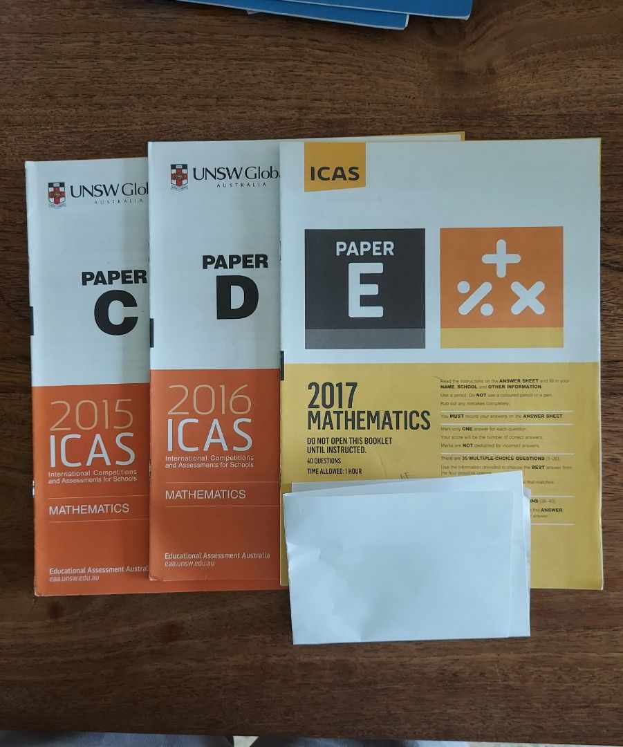 UNSW and ICAS maths, science papers, Hobbies & Toys, Books & Magazines ...