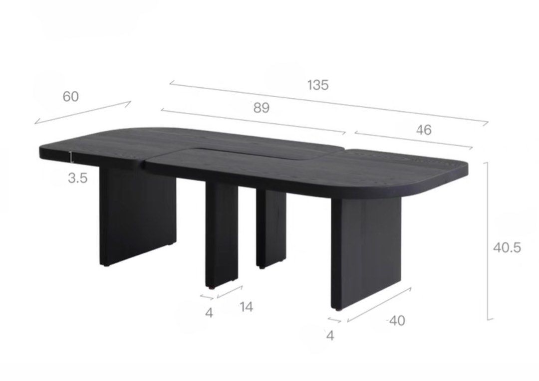 VAYLOR Modern Solid Wood Coffee Table, Furniture & Home Living ...