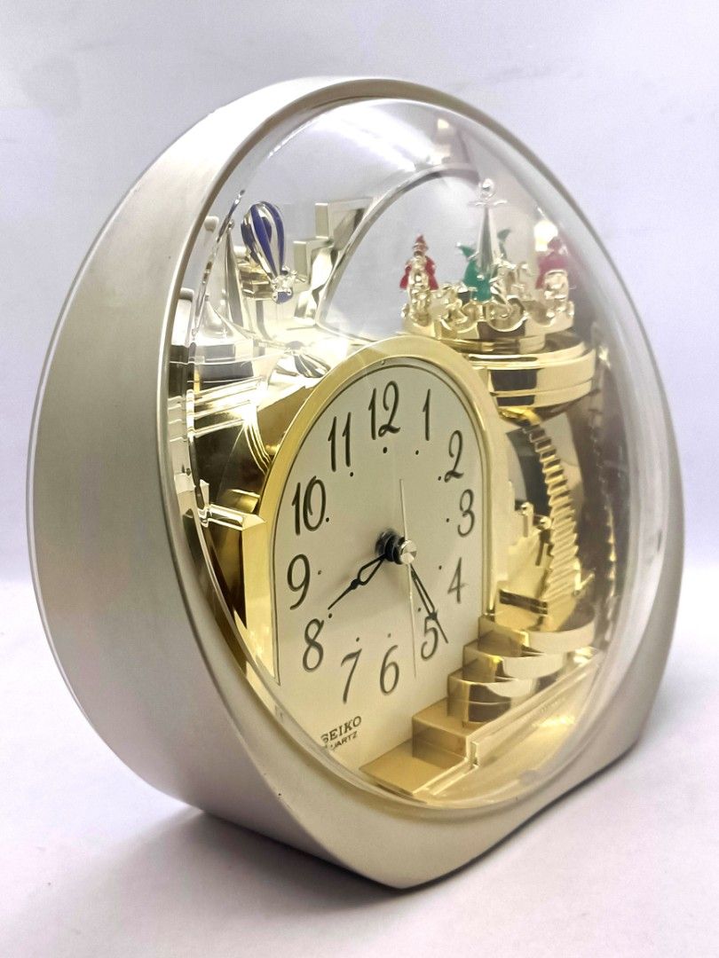 Vintage Rare Seiko Quartz Mantle Clock Carousel of Dreams, Furniture ...
