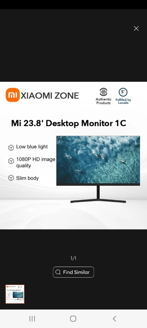 Xiaomi mi 23.8 inch desktop monitor 1C 4k na lang isang beses lang na ...