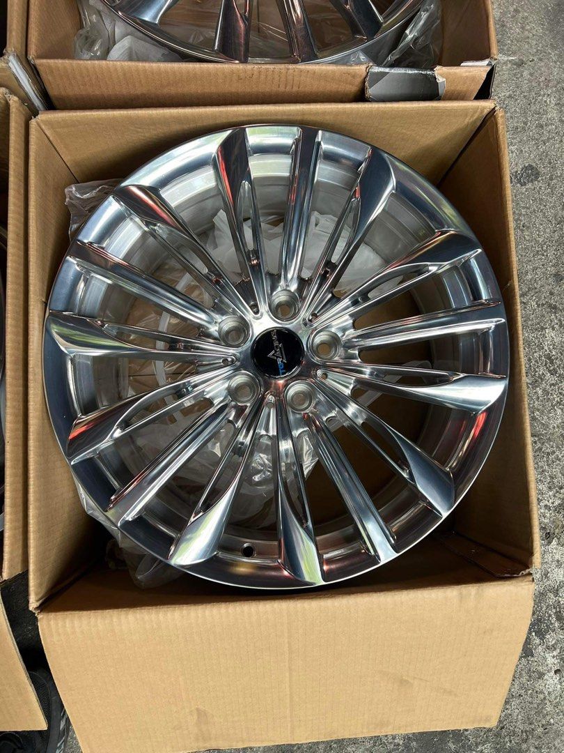 18” TG racing chrome mags 5Holes pcd 114 Brandnew, Car Parts ...