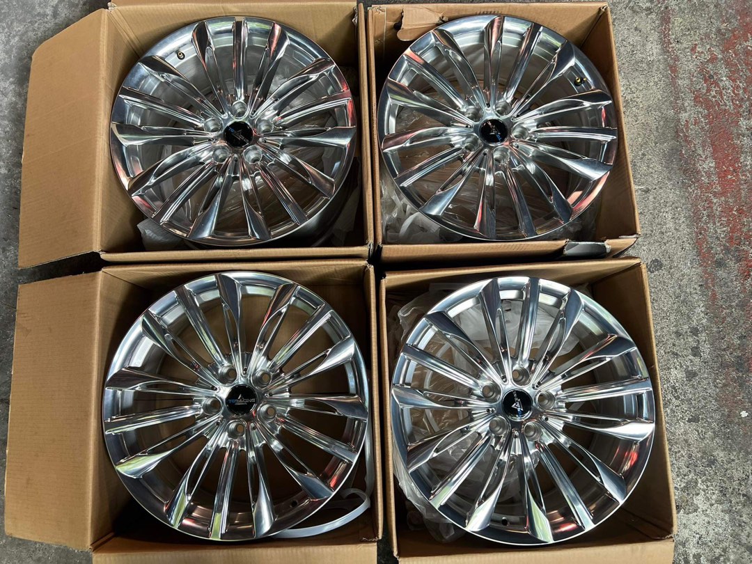 18” TG racing chrome mags 5Holes pcd 114 Brandnew, Car Parts ...