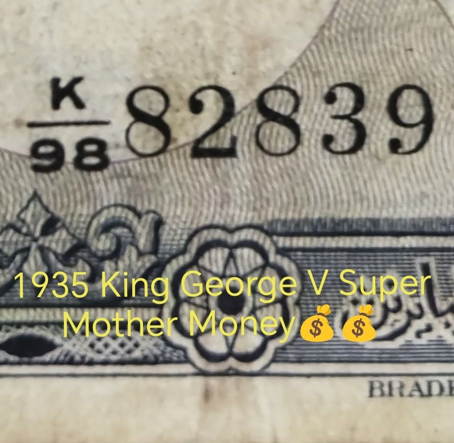 1935 Strait Settlement King George V $1 dollar PMG25 VF original paper Super Mother Money ...