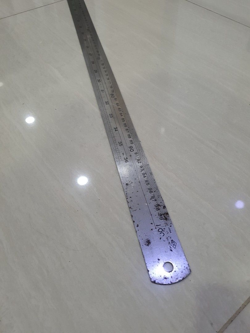 1m Metre Meter Long Metal Ruler, Hobbies & Toys, Stationery & Craft ...