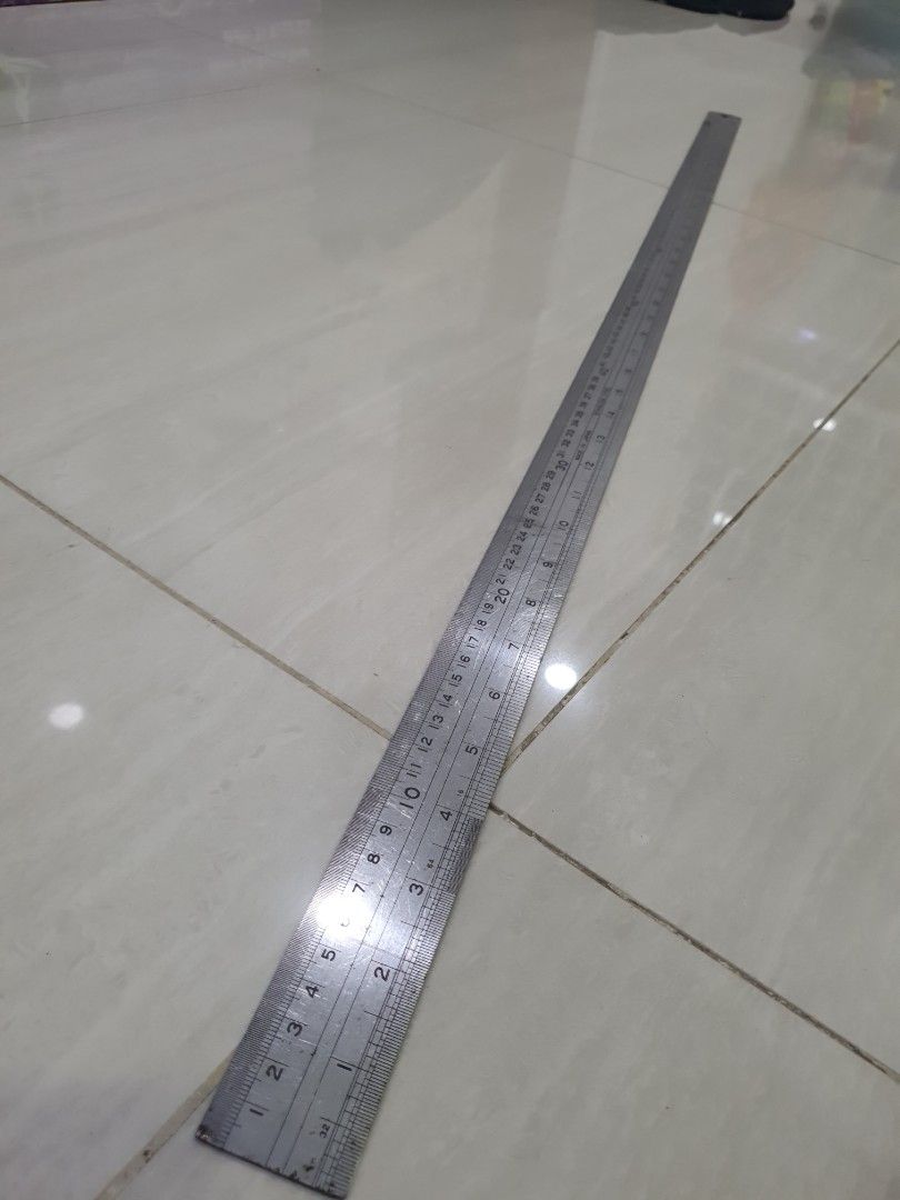 1m Metre Meter Long Metal Ruler, Hobbies & Toys, Stationery & Craft ...
