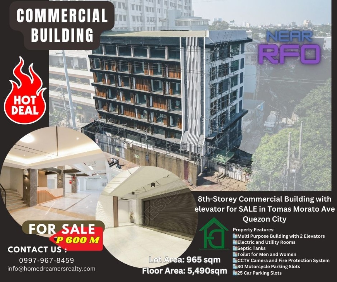 8 Storey Commercial Building For SALE along Tomas Morato Avenue Quezon ...