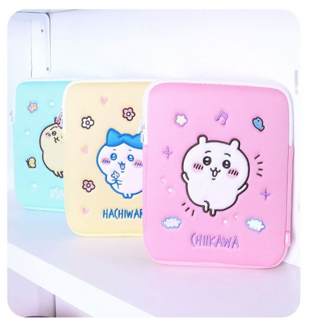 韓國代購: chiikawa tablet pouch, 電腦＆科技, 電腦周邊及配件, 手提電腦袋 - Carousell