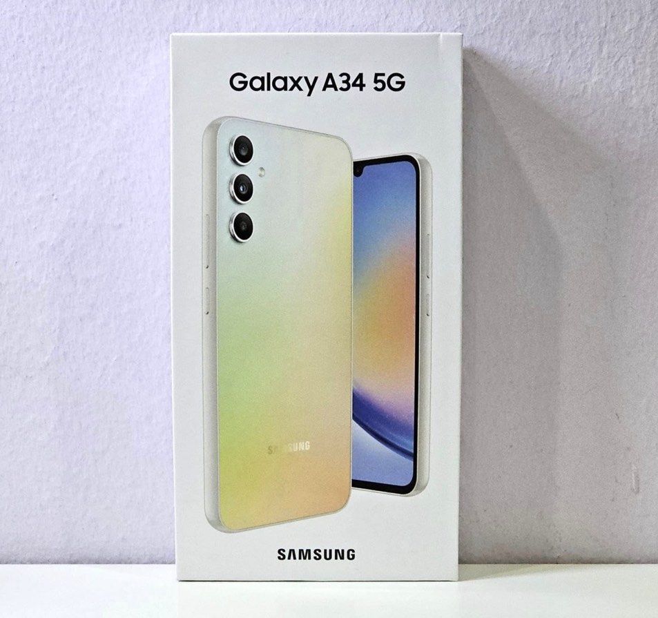 《限時特價》銀色 全新SAMSUNG A34 8G/128G [不議價], 手機及配件, 手機, Android 安卓手機, Samsung 三星在旋轉拍賣