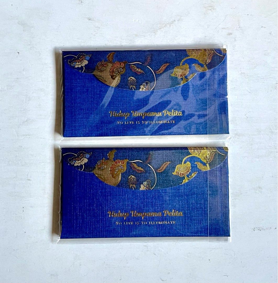 BNIP Salam Hari Raya Blue Packet Malay Money Envelope with Gold prints ...