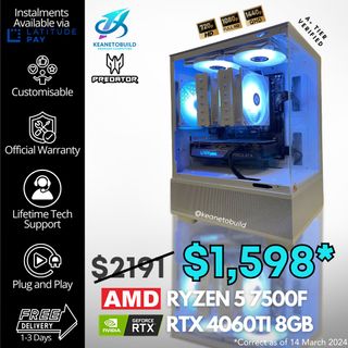 FLASH DEAL RTX 3050 6GB + Ryzen 5 5500 custom pc gaming pc computer ...