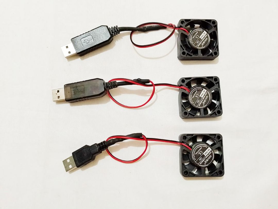 DC BRUSHLESS FAN 40mm to USB MALE 5V, 9V, 12V (1-PC per ORDER), 2-PIN ...