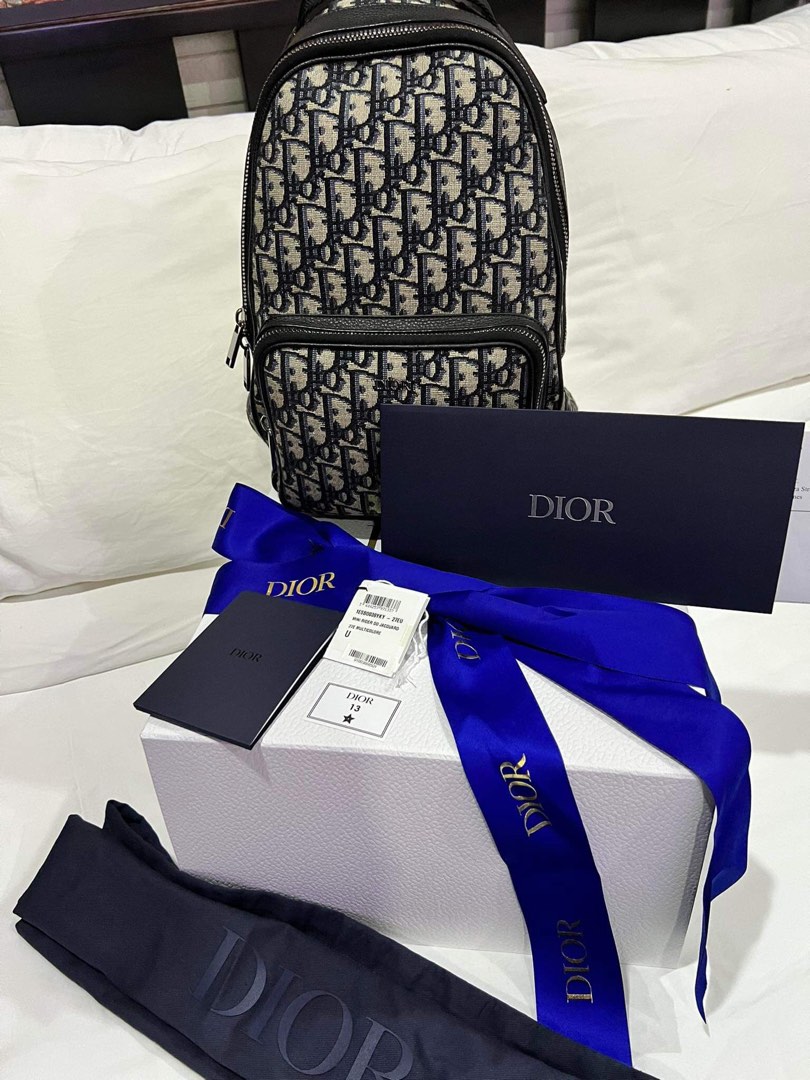 DIOR MINI RIDER OBLIQUE BAG, Luxury, Bags & Wallets on Carousell