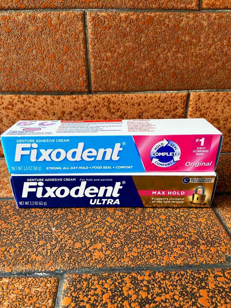 Fixodent Complete Original Denture Adhesive Cream 2.4oz / 68g, Beauty ...