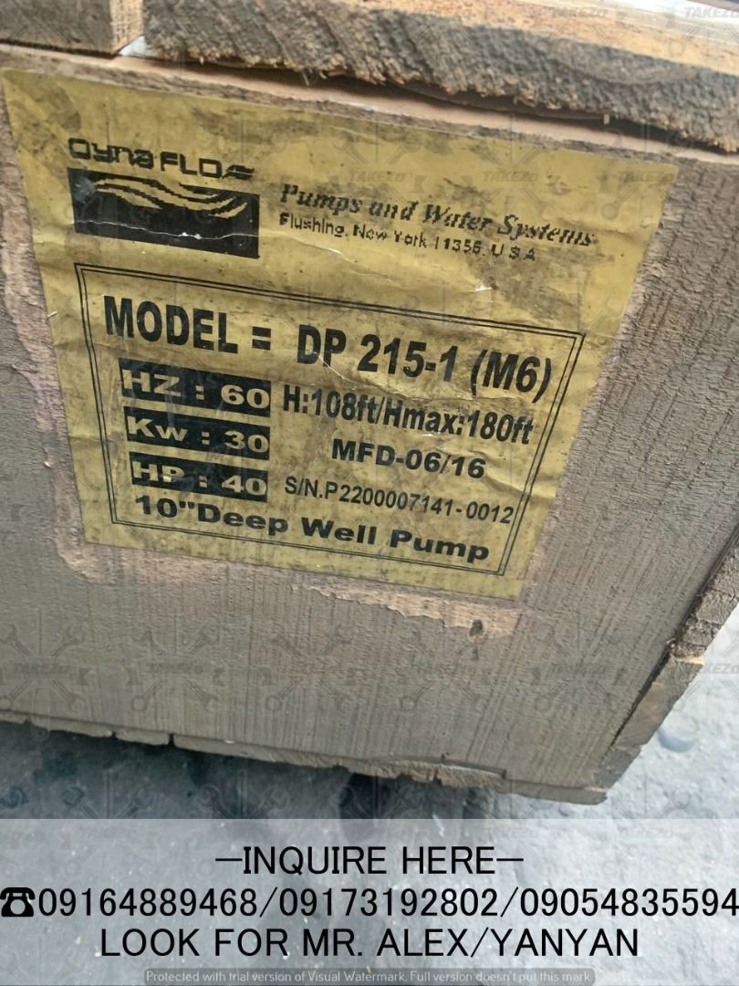 FRANKLIN WITH DYNAFLO SUBMERSIBLE PUMP, Commercial & Industrial ...