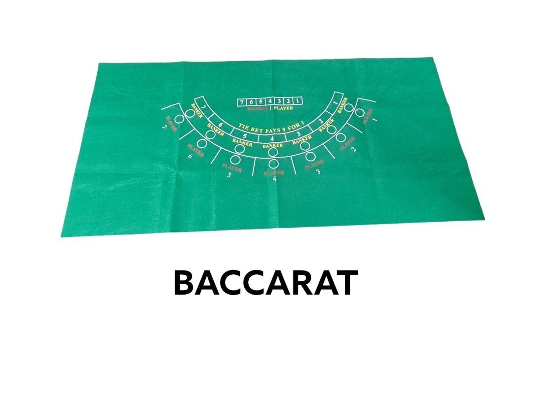 (Promo) Felt Table Mat (Baccarat / Blackjack / Roulette / Sic Bo / Da ...