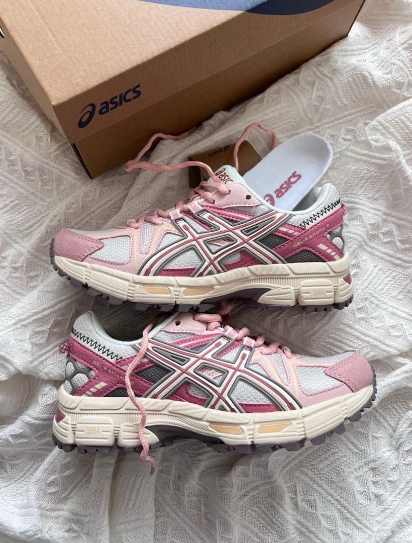 Gel-Kahana 8 White Pink, Women's Fashion, Footwear, Sneakers on Carousell