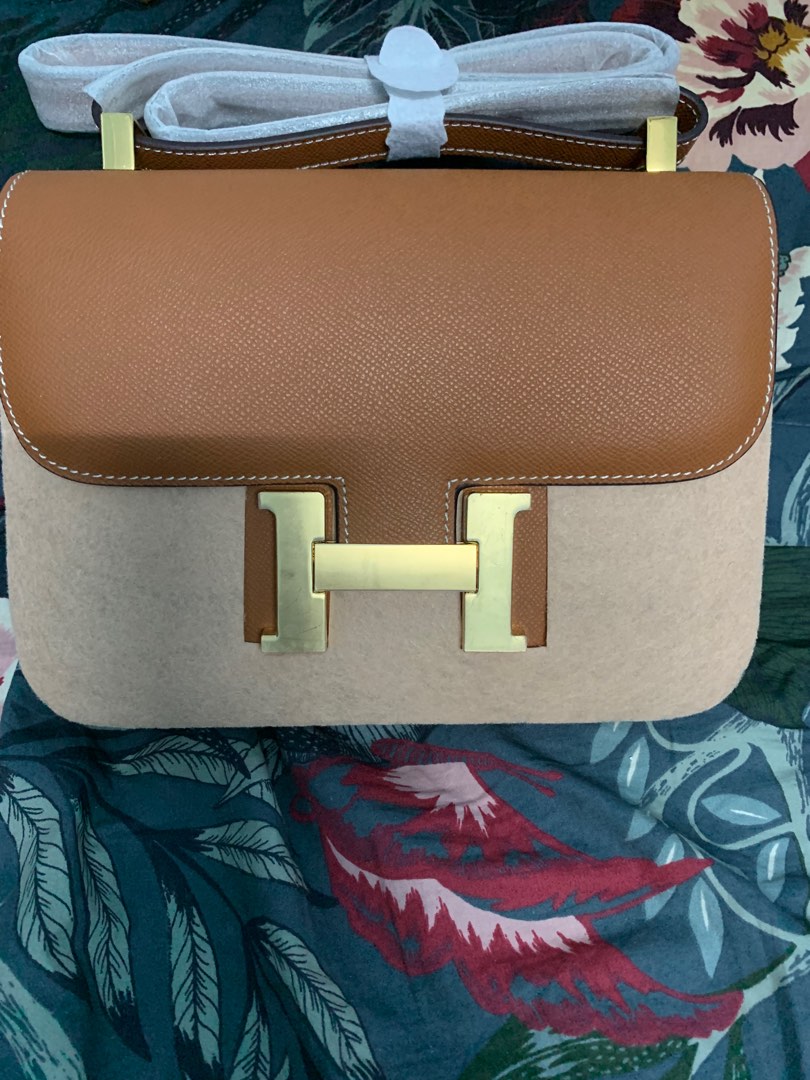 H ermes C24 Inspired Epsom Gold GHW, Luxury, Bags & Wallets on Carousell