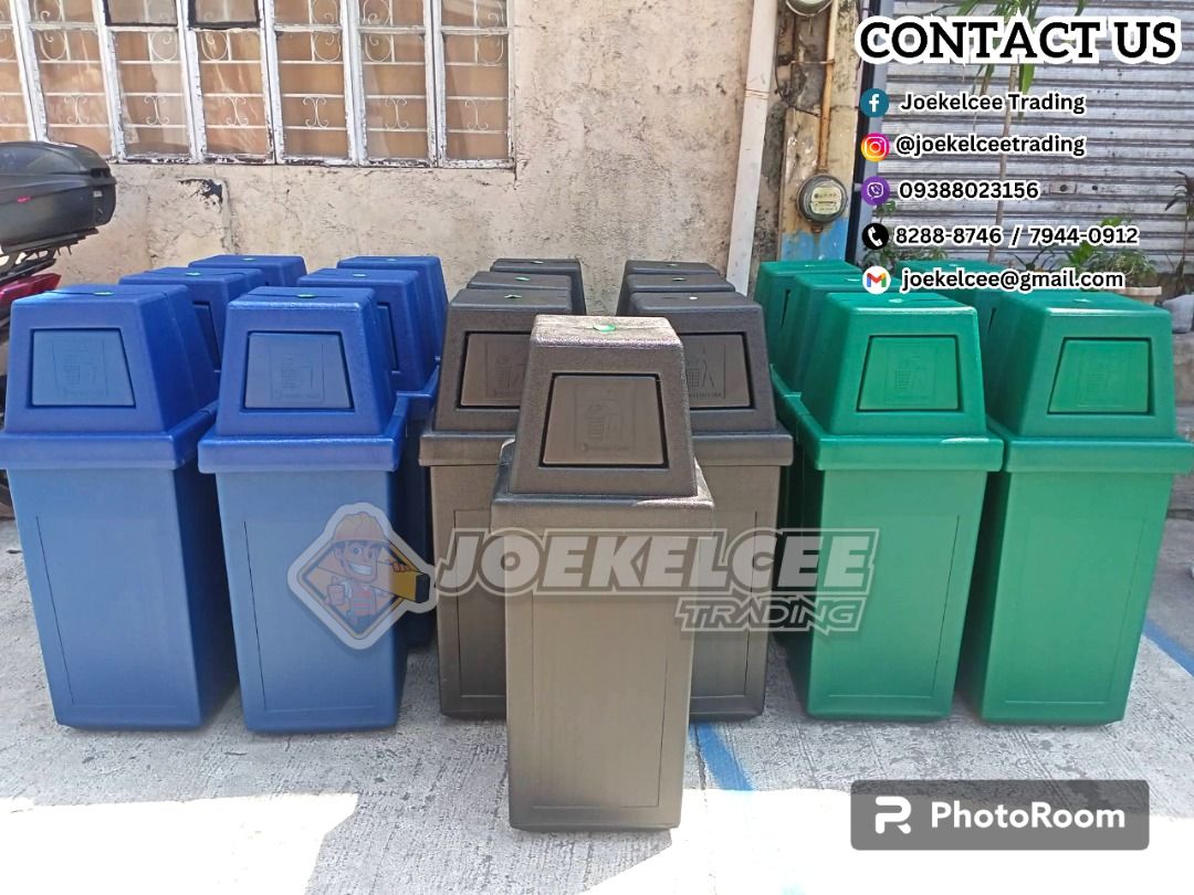 Hooded trash bin, Furniture & Home Living, Cleaning & Homecare Supplies ...