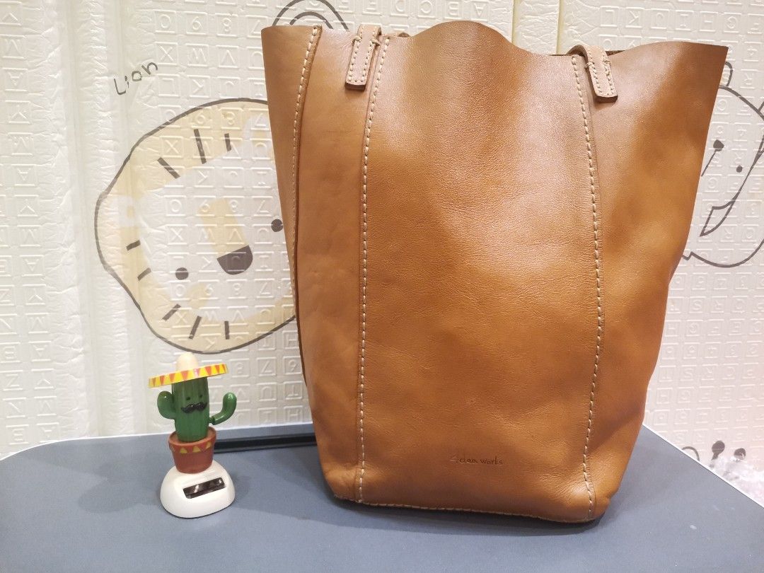 Idea works leather tote bag, Women's Fashion, Bags & Wallets, Tote Bags ...