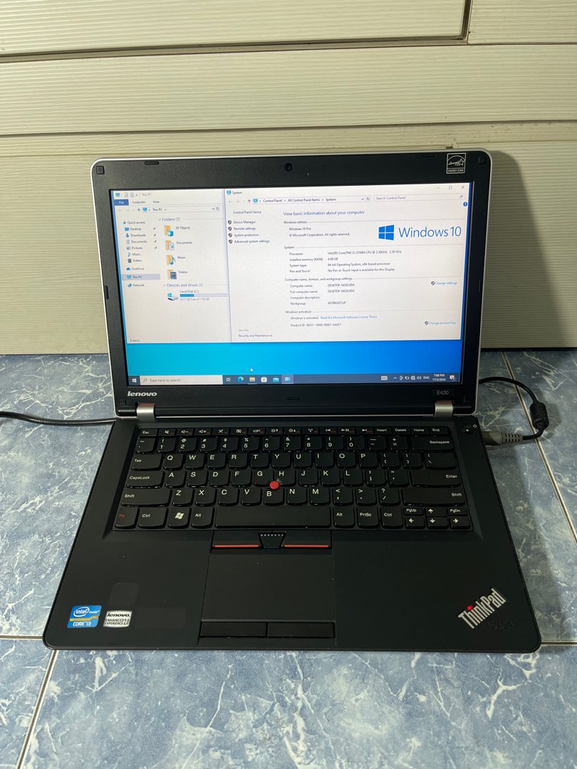 Lenovo thinkpad e420 . Processor i3 gen2 4gb ram 120gb ssd . Laptop ...