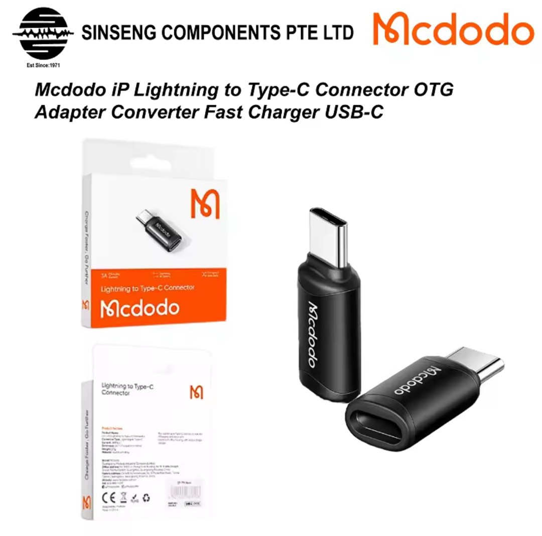 Mcdodo iP Lightning to Type-C Connector OTG Adapter Converter Fast ...