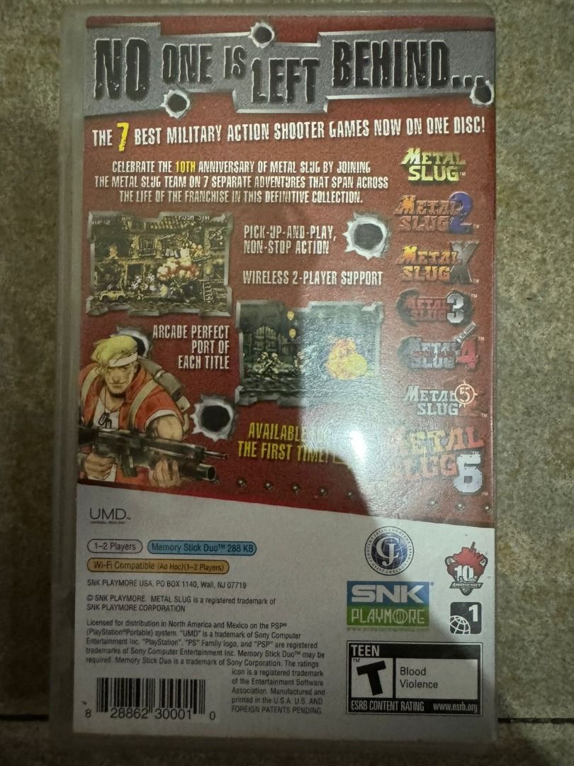 Metal Slug Anthology PSP R1, Video Gaming, Video Game Consoles ...