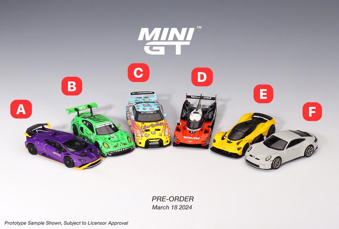 Minigt MINI GT 746 Lamborghini Huracan 713 Porsche 911 gt3 742 Nissan ...