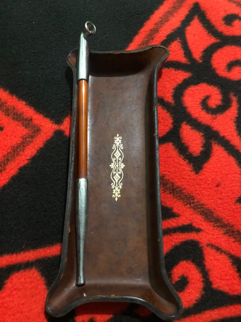 Old Long Pipe and leather pipe tray, Hobbies & Toys, Memorabilia ...