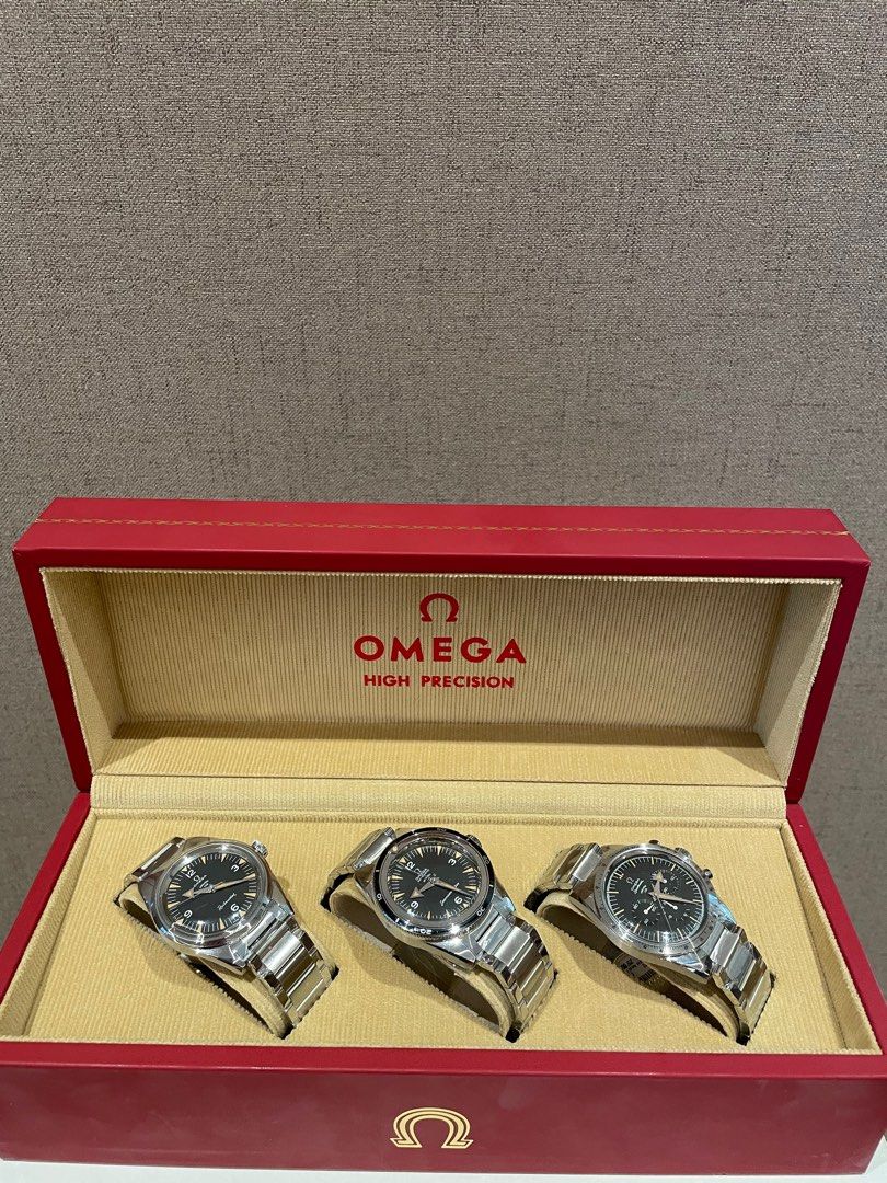 Omega trilogy set 1957 box edition, Luxury, Watches on Carousell