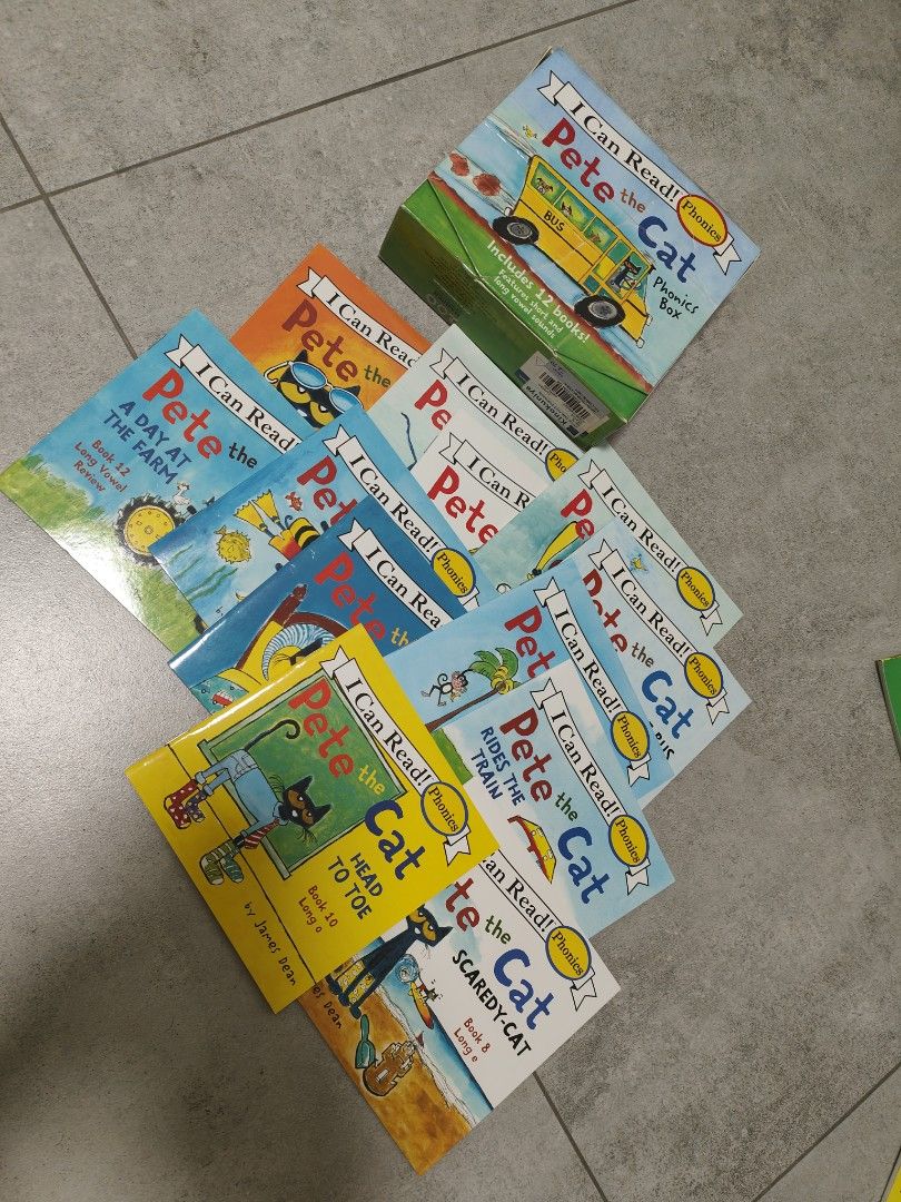 Pete the Cat Phonics box set and Pete the Kitty books, Hobbies & Toys ...