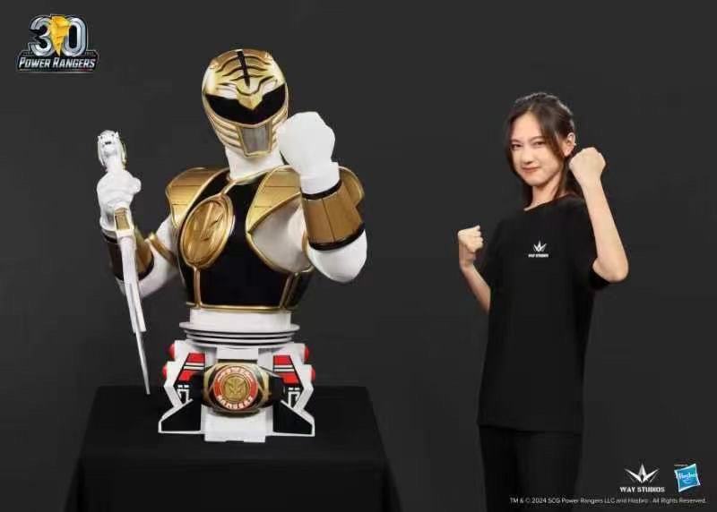 [PO] Power Rangers|Mighty Morphin White Ranger Bust, Hobbies & Toys ...