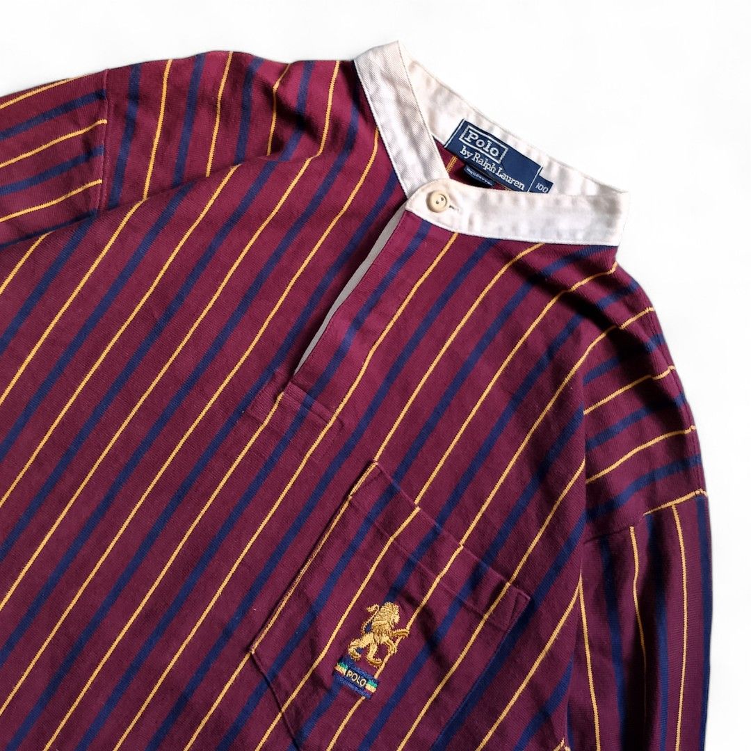 POLO RL RUGBY SHIRT SHANGHAI COLLAR, Fesyen Pria, Pakaian , Atasan di ...