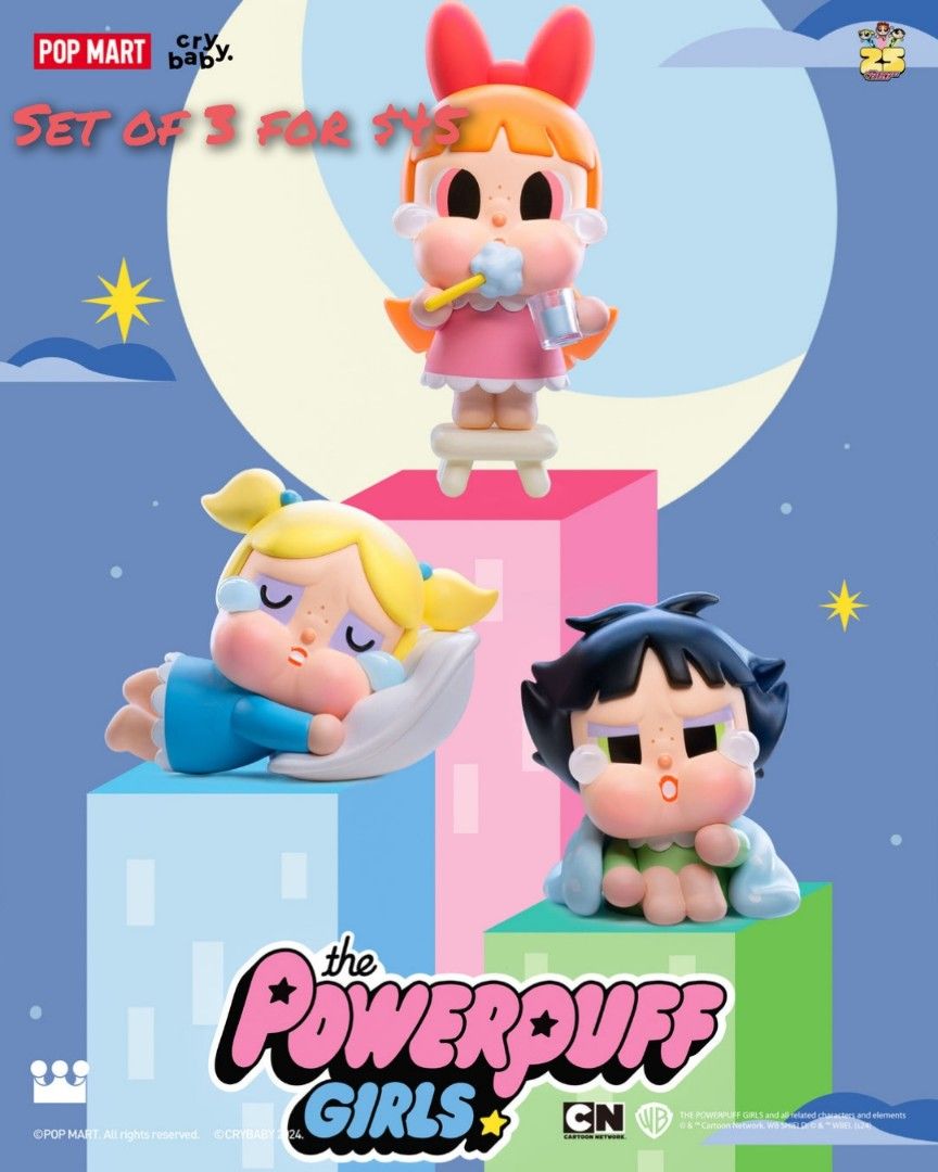 Popmart Crybaby Powerpuff Girls Series, Hobbies & Toys, Toys & Games on ...