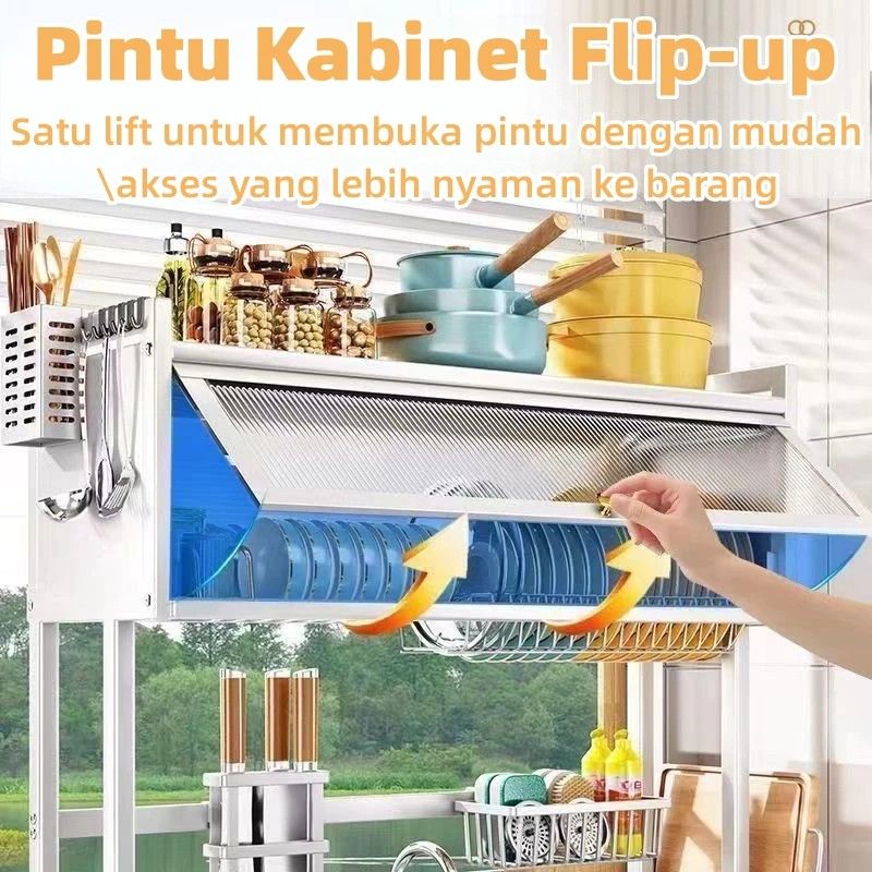 Rak Drainase Tahan Debu Teleskopik dengan Tutup Tempat Piring Wastafel ...