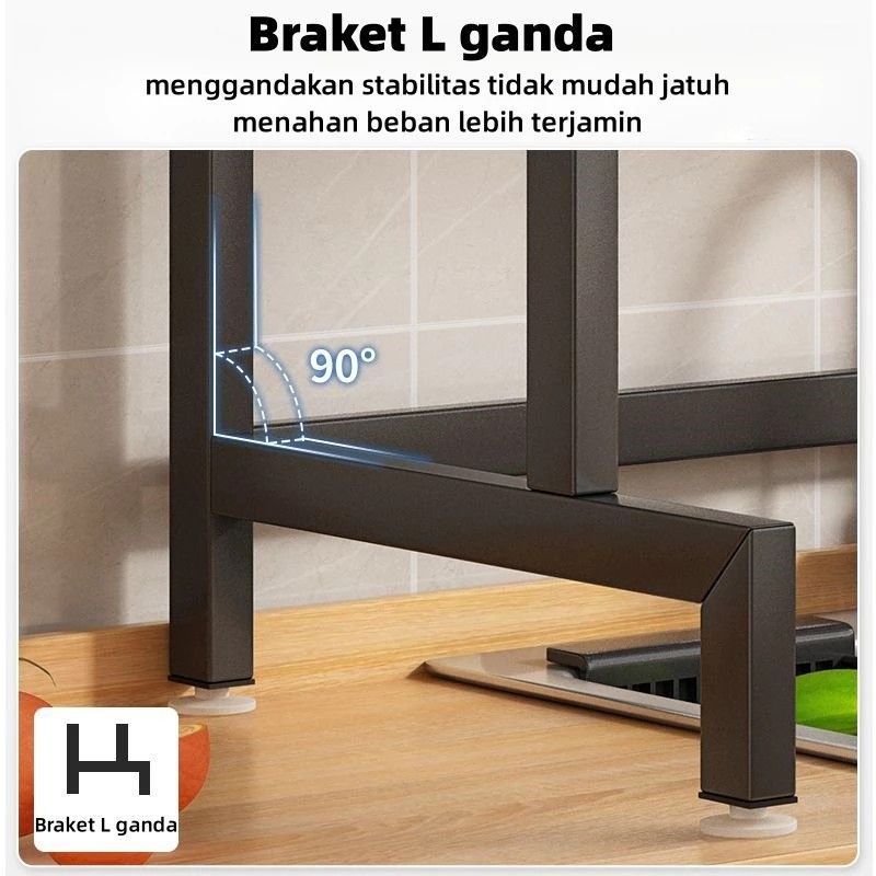 Rak Drainase Tahan Debu Teleskopik dengan Tutup Tempat Piring Wastafel ...