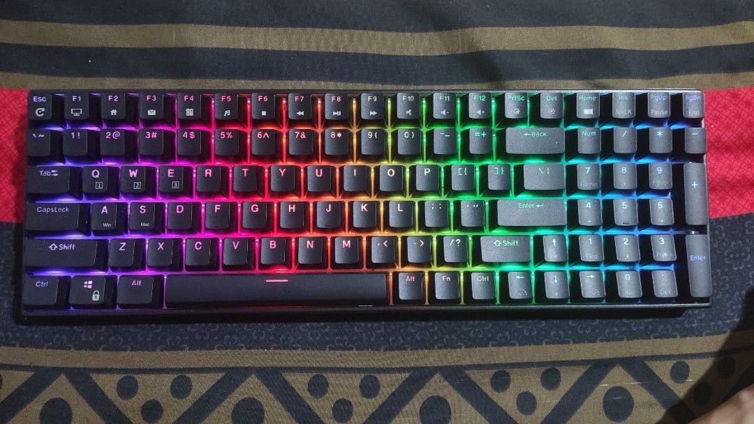 RK Royal Kludge RK100 Tri-Mode RGB Mechanical Keyboard - Black [Red ...