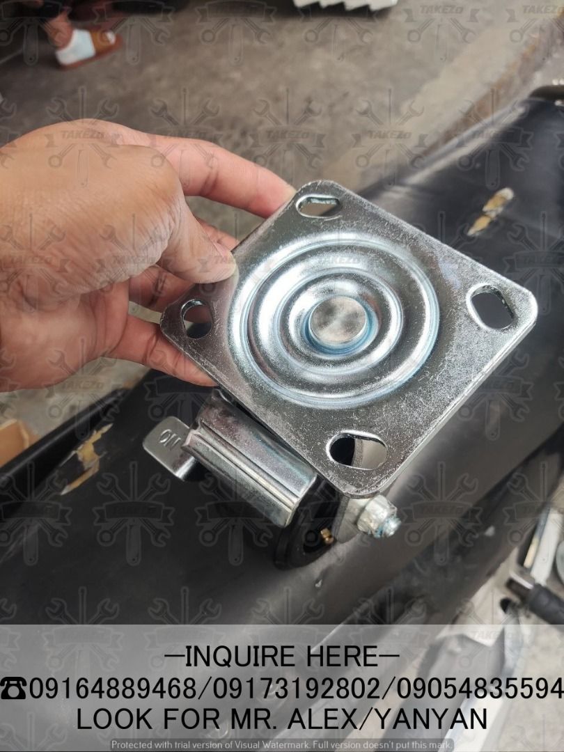 RUBBER CASTER WHEEL SWIVEL WITH BREAK, Commercial & Industrial ...