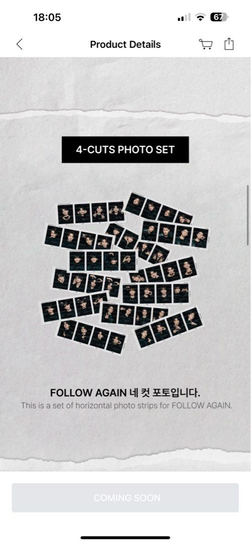 SEVENTEEN / SVT FOLLOW AGAIN MERCH - 4 cuts photo set, Hobbies & Toys ...