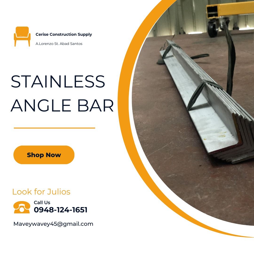 Stainless Angle Bar, Commercial & Industrial, Construction Tools ...