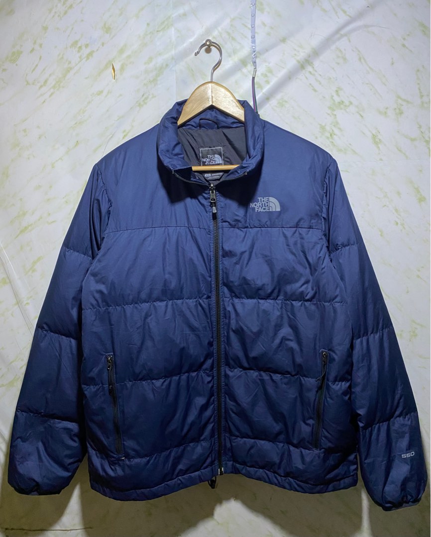 The North Face - 550 Puffer Down Jacket Navy, Men's Fashion, Coats ...