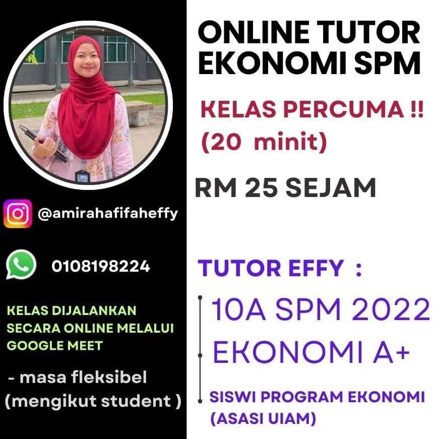 TUTOR EKONOMI SPM, Services, Tuition on Carousell
