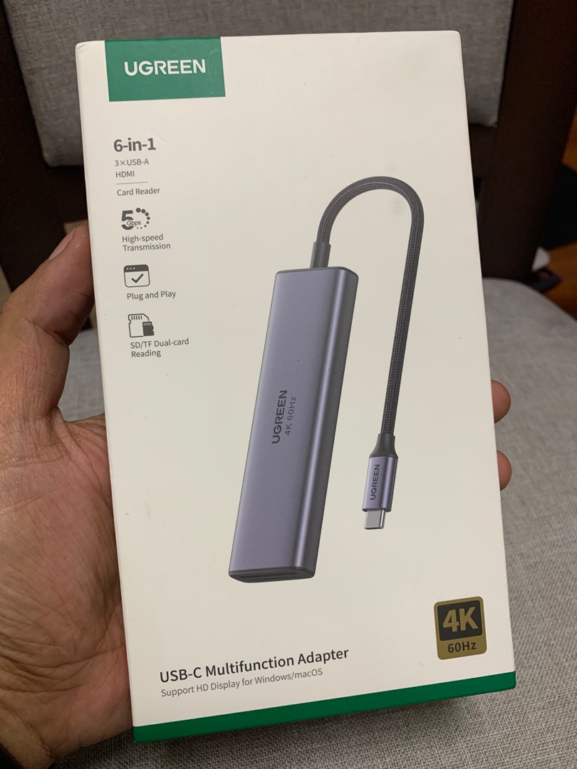 UGreen USB-C 6 in 1 hub, Computers & Tech, Parts & Accessories, Cables ...