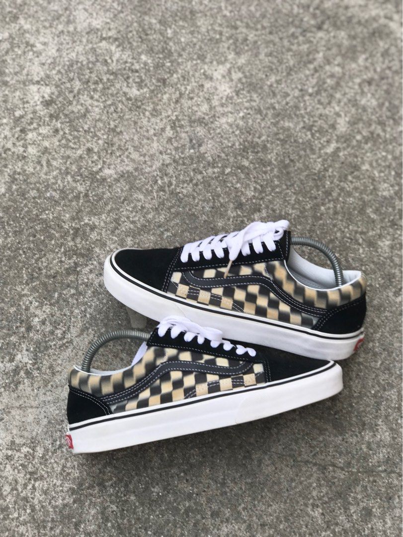 VANS OLDSKOOL CHECKERBOARD BLUR, Men's Fashion, Footwear, Sneakers on ...